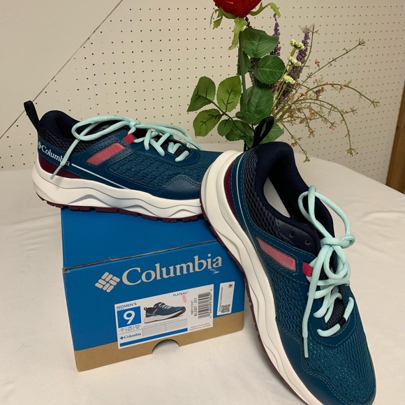 Columbia | Shoes | New Columbia Plateau Womens Turquoise Sneakers Shoes ...